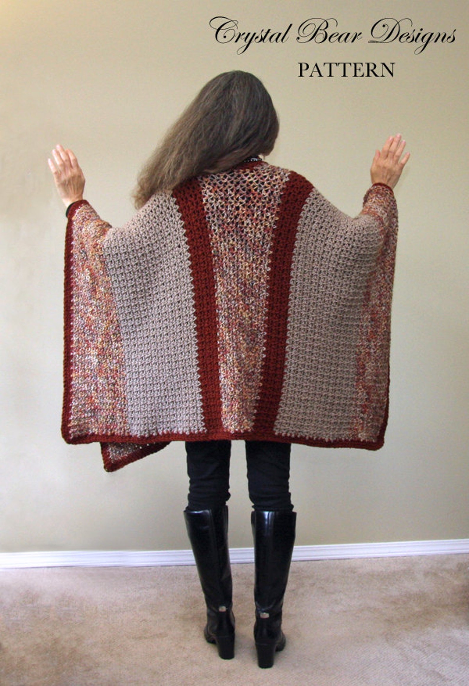 Crochet Blanket Poncho PATTERN / Harvest Ruana - Etsy UK