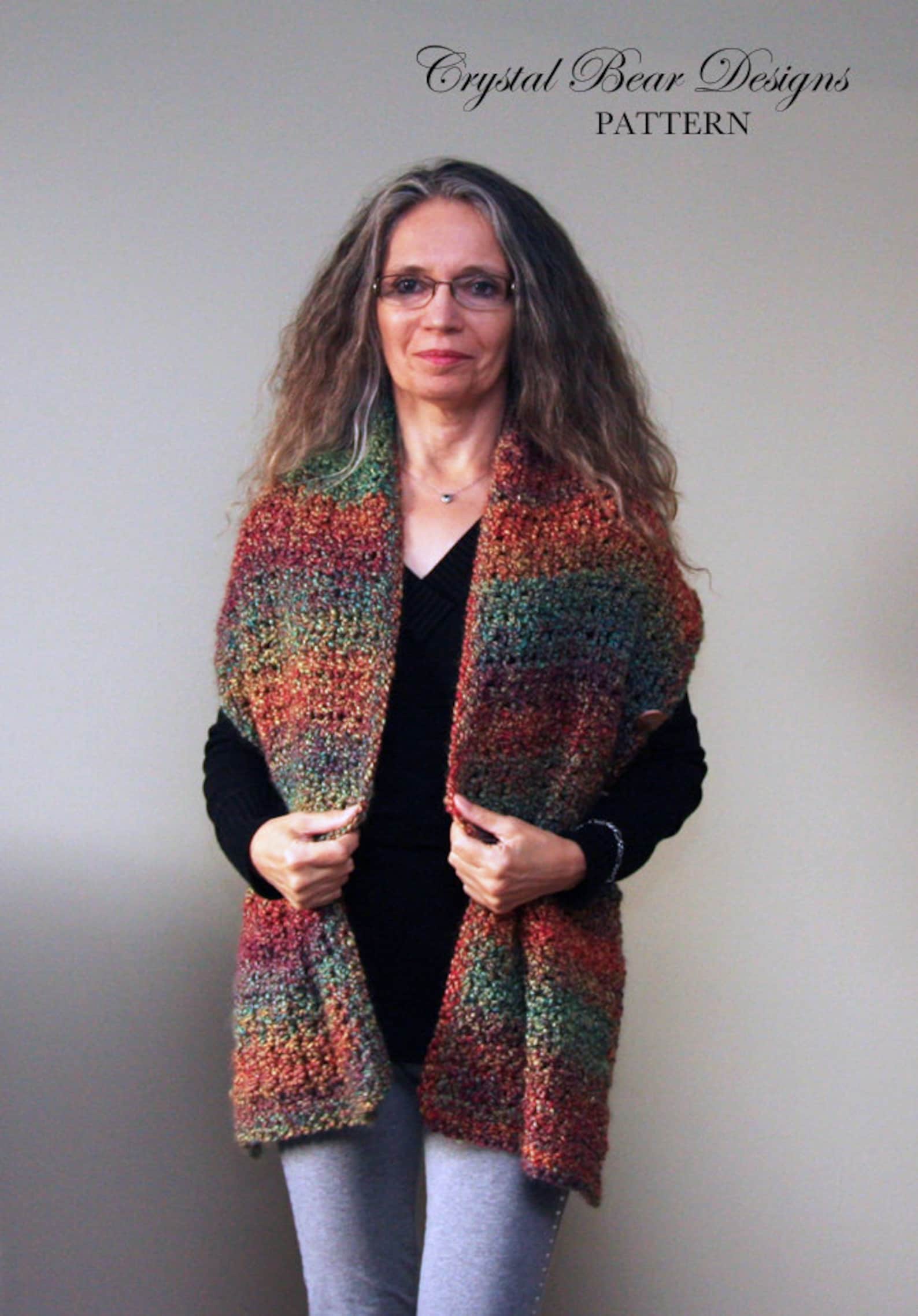 Easy Beginner Crochet Shawl PATTERN / Wrap With Buttons / | Etsy