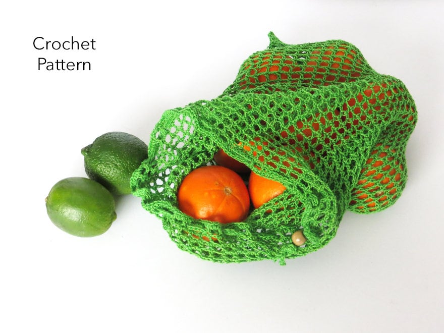 CROCHET PATTERN Mesh Produce Bags: Reusable Set of Four - Etsy