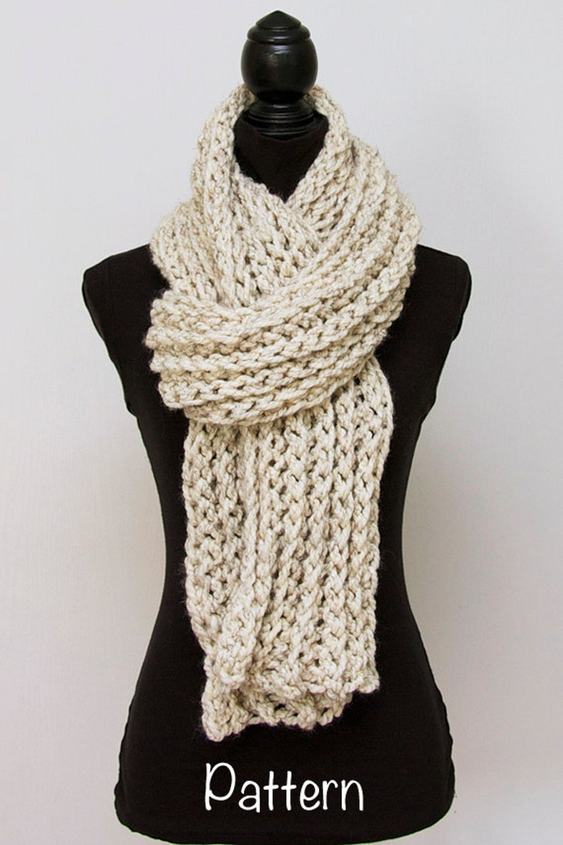Chunky Crochet Skinny Scarf PATTERN / Easy Beginner Crochet - Etsy