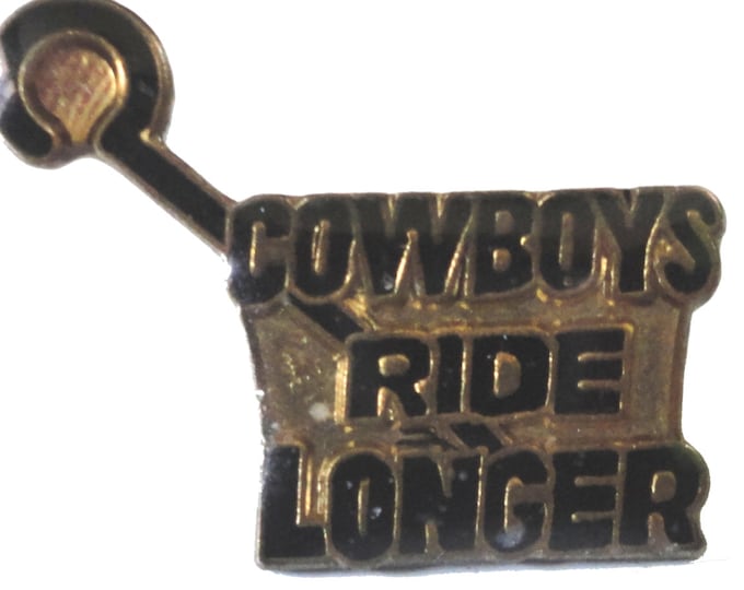 COWBOYS Ride HARDER Vintage Enamel Pin Lapel Badge Gift Hat Pin Pinback ...