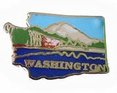 WASHINGTON STATE Vintage Enamel Pin Lapel Badge Brooch Gift | Etsy