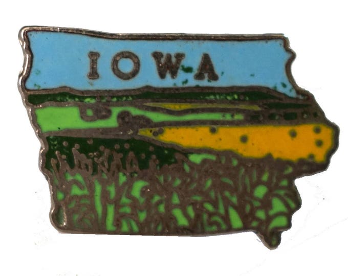 IOWA STATE Vintage Enamel Pin Lapel Badge Gift Landscape Mafco - Etsy