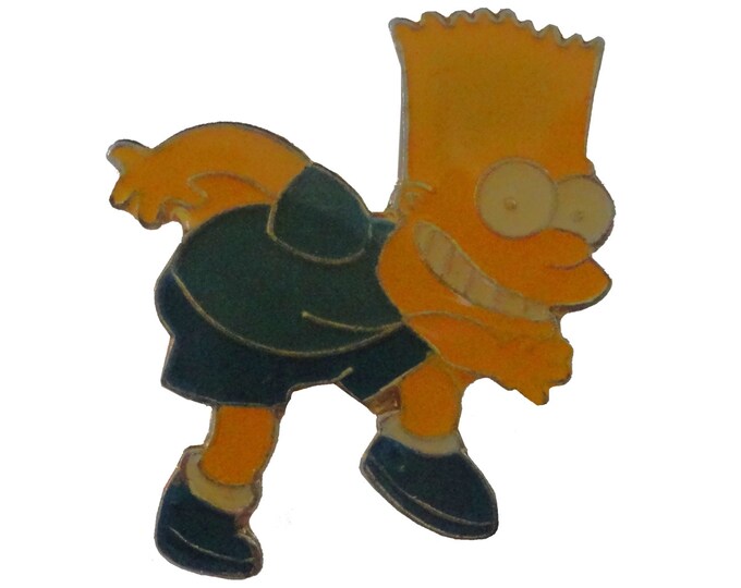 BART SIMPSON Vintage Enamel Pin Lapel Badge Brooch Gift the SIMPSONS ...