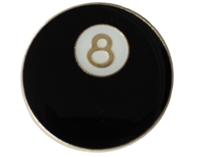 8 BALL Vintage Enamel Pin Badge Billiards Pool Stick Magic - Etsy