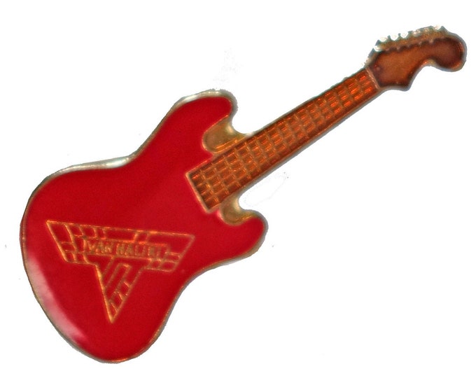 VAN HALEN Guitar Logo Vintage Enamel Pin Lapel Badge Brooch Gift Eddie ...
