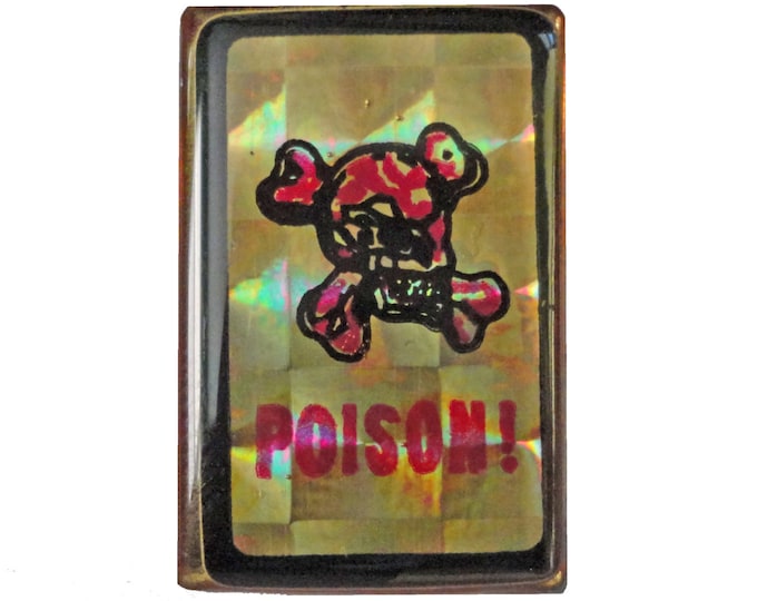 Poison! Control SKULL & CROSSBONES Vintage Enamel Pin Lapel Badge Gift ...