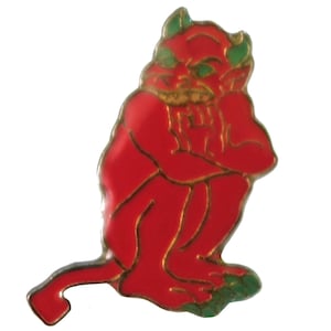 DEMON Vintage Enamel Pin Lapel Badge Gift Horror Spooky Evil Pinback - Etsy