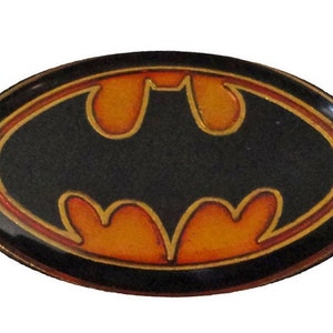 BATMAN Emblem 1989 DC Comics Vintage Enamel Pin Lapel Badge Batsignal ...