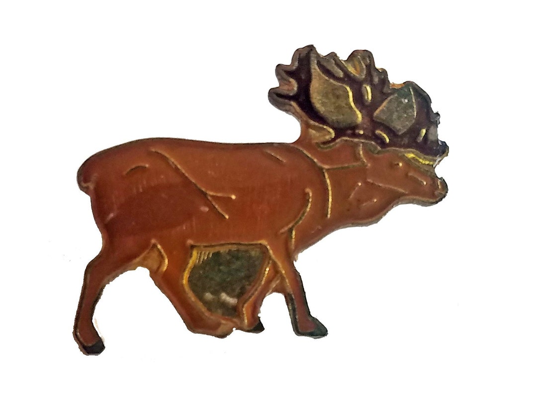 MOOSE Vintage Enamel Pin Lapel Tie Pin Hat Pin Deer Pinback - Etsy