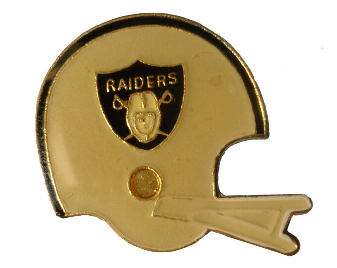 Los Angeles RAIDERS Helmet NFL Metal Vintage Enamel Pin Lapel Badge ...