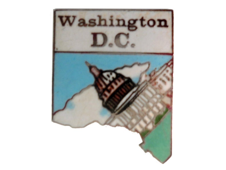 WASHINGTON DC Vintage Enamel Pin Lapel Badge Gift Mafco - Etsy