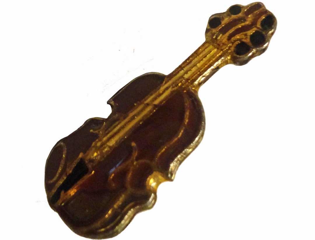 VIOLIN Instrument Vintage Enamel Pin Lapel Badge String Quartet ...
