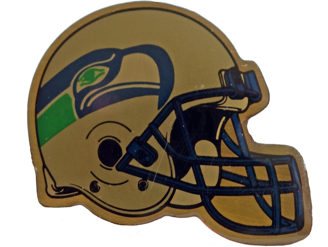SEATTLE SEAHAWKS Helmet Logo Vintage Enamel Pin Badge Nfl Football ...