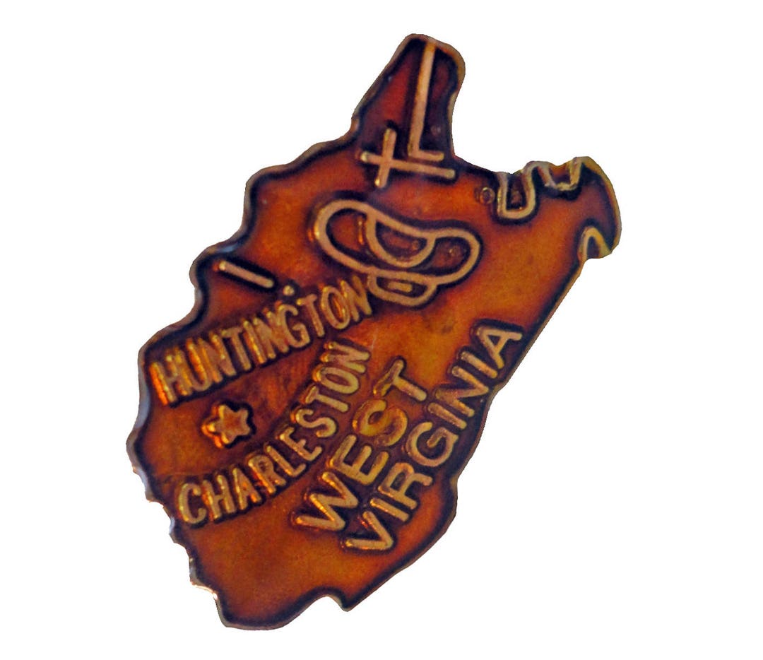WEST VIRGINIA State Vintage Enamel Pin Lapel Badge WV Charleston ...