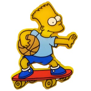BART Simpson Basketball Cute Vintage Enamel Pin Brooch Lapel Jewelery ...