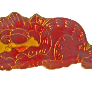 GARFIELD Cute Vintage Enamel Pin Lapel Badge Saturday Morning Funnies ...