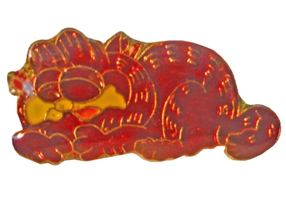 GARFIELD Cute Vintage Enamel Pin Lapel Badge Gift Saturday - Etsy