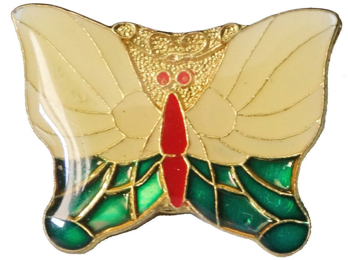 BUTTERFLY Vintage Enamel Pin Lapel Badge Pinback - Etsy