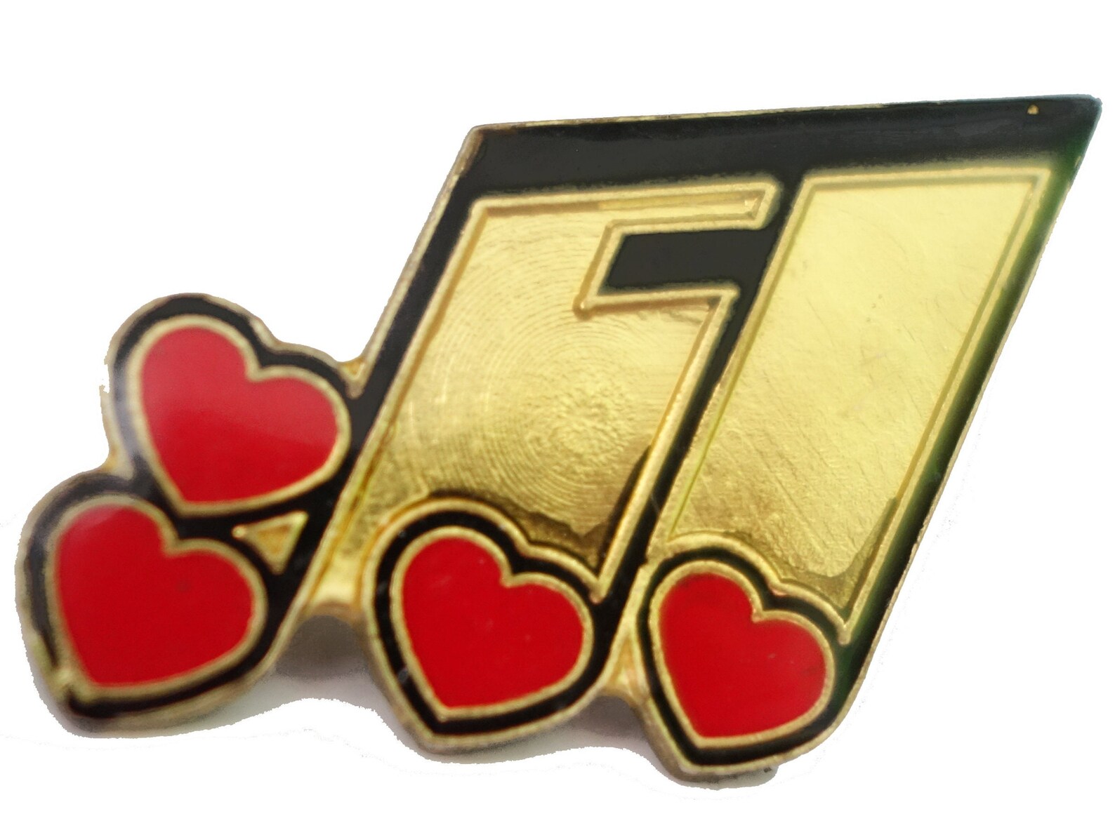 MUSIC NOTES HEARTS Vintage Enamel Pin Lapel Badge Gift Music - Etsy