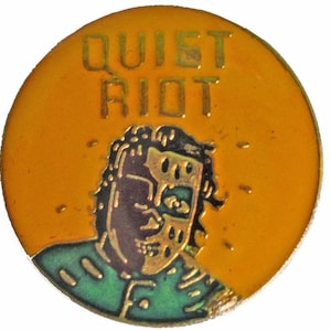 QUIET RIOT Metal Health Insane Straight Jacket Mental Vintage Enamel ...