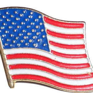 Vintage United States of America FLAG Enamel Pin Lot of 2 USA US ...