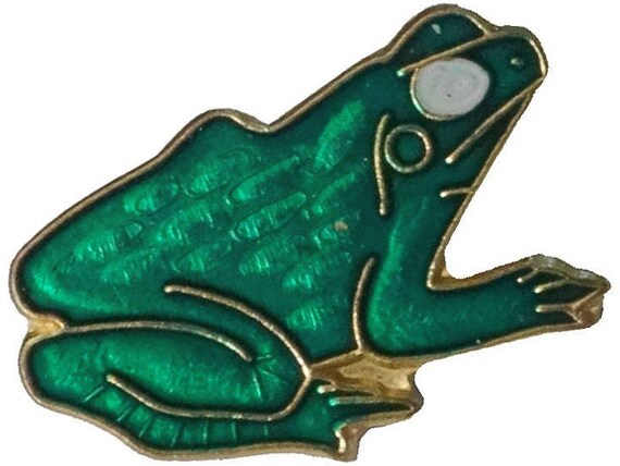 FROG Cute Vintage Enamel Pin Lapel Badge Gift Toad Pinback - Etsy