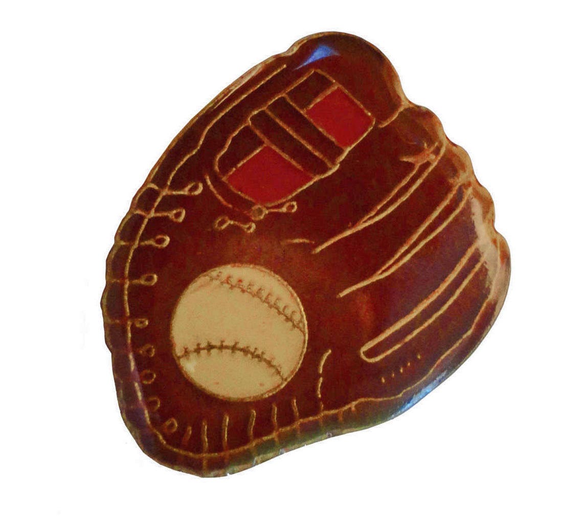 BASEBALL GLOVE Mit Vintage Enamel Pin Lapel Badge Brooch Gift | Etsy