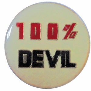 100% DEVIL Vintage Enamel Pin Lapel Badge Occult Gift Evil 666 Satan ...