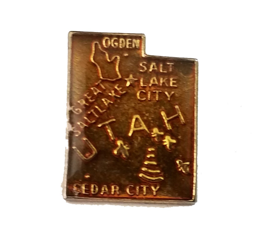 UTAH State Vintage Lapel Enamel Pin Ogden Salt Lake City Pinback - Etsy