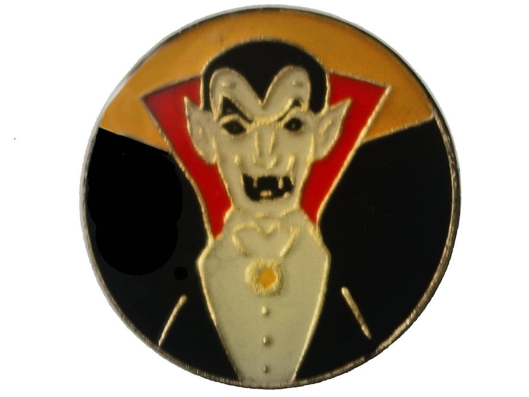 DRACULA Vintage Enamel Pin Lapel Badge Universal Monster Horror Movie ...