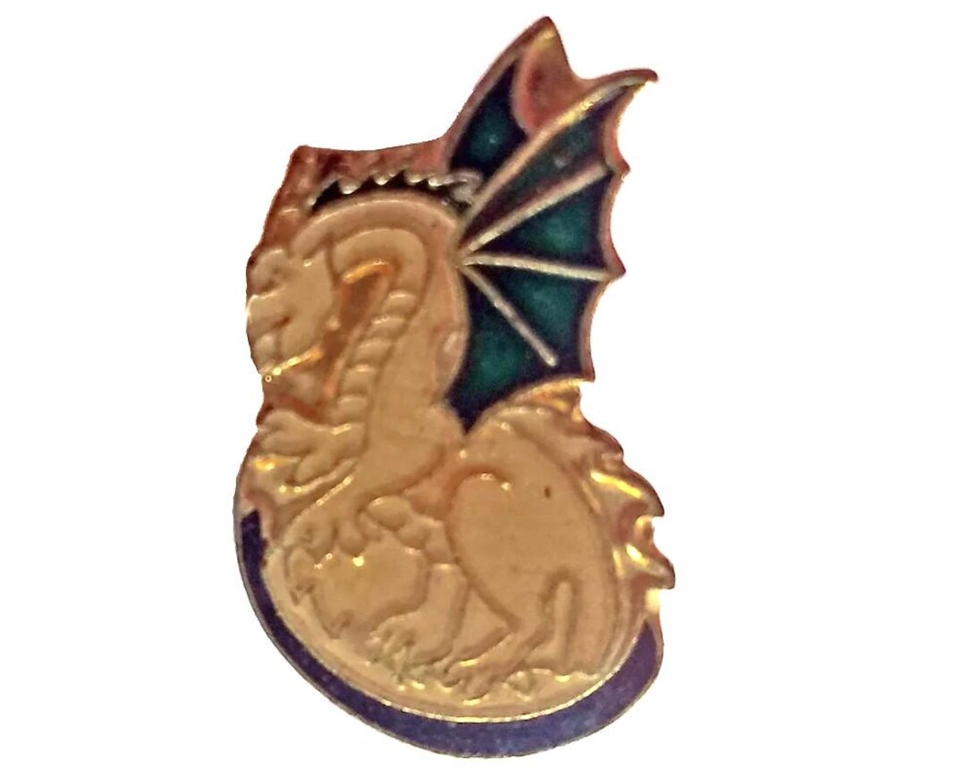 DRAGON Vintage Enamel Pin Lapel Badge Pinback - Etsy