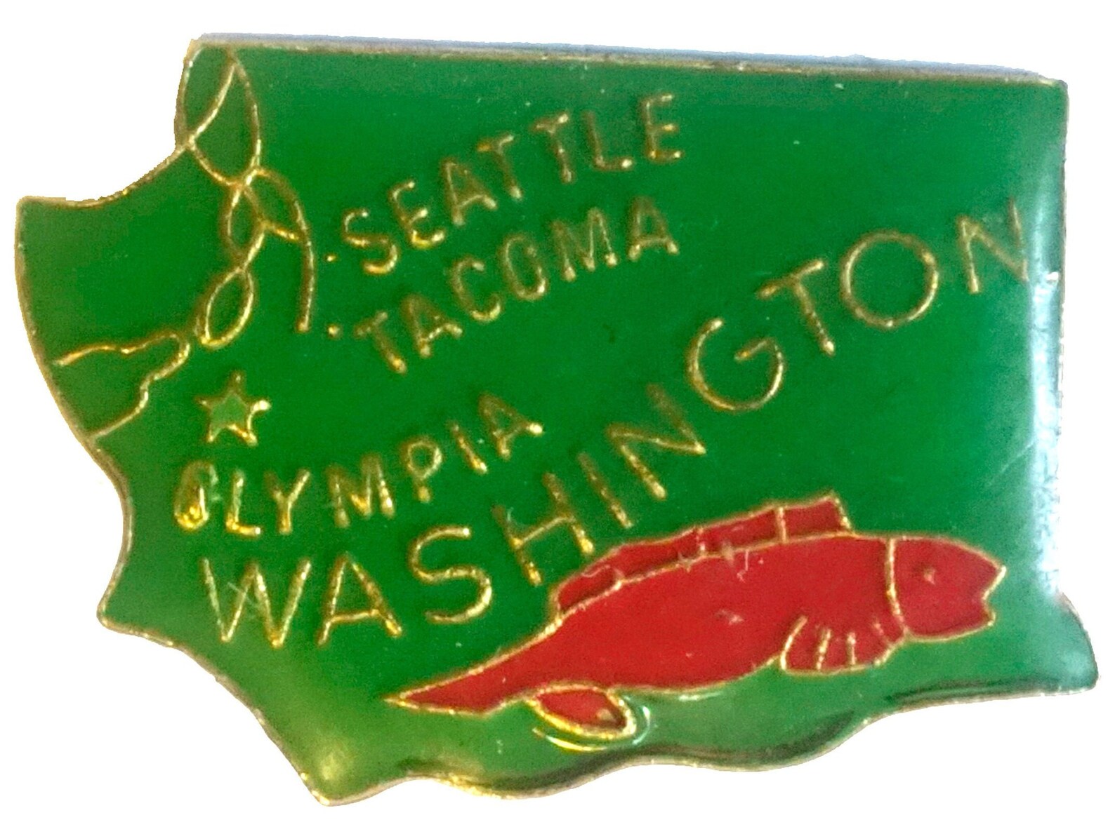 WASHINGTON State Vintage Enamel Pin Lapel Badge Brooch Gift WA Olympia ...