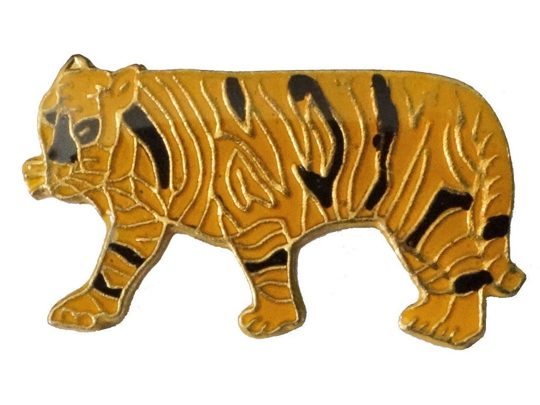 BENGAL TIGER Vintage Enamel Pin Lapel Badge Pinback - Etsy