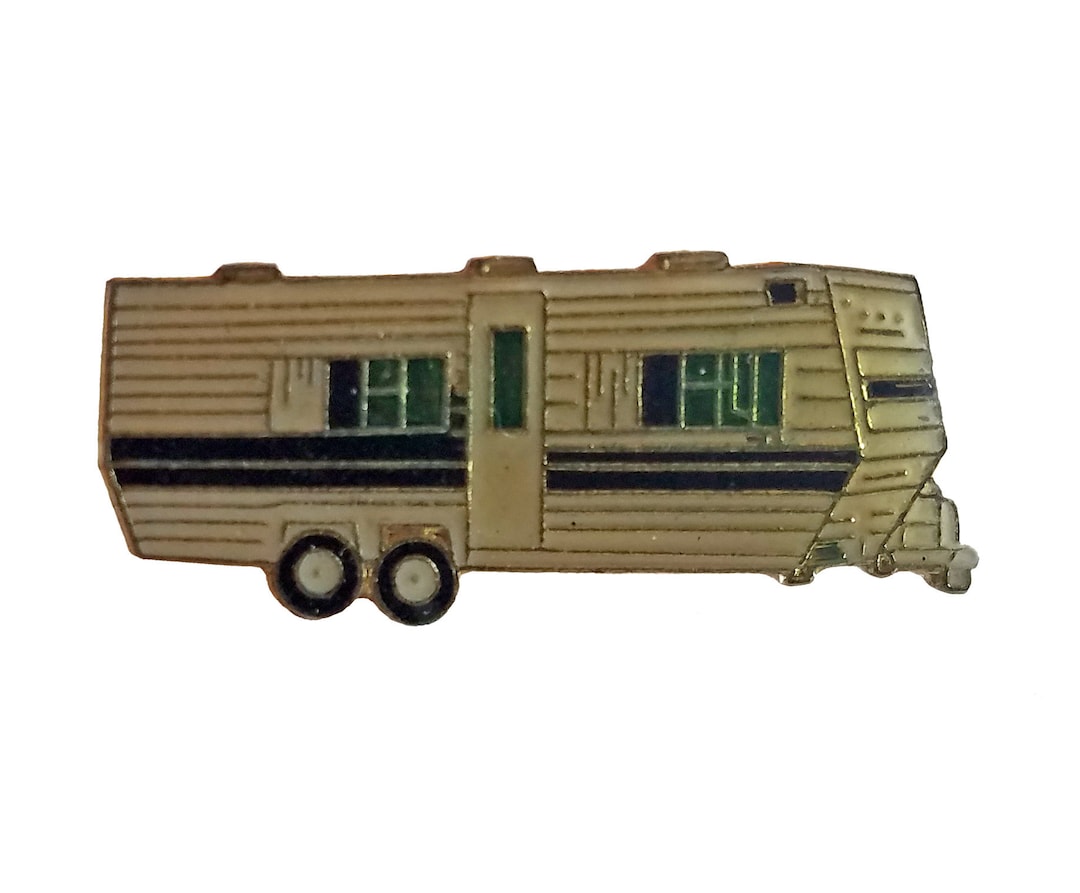 CAMPER Travel Trailer RV Vintage Enamel Pin Lapel Badge Back Tie Hat ...