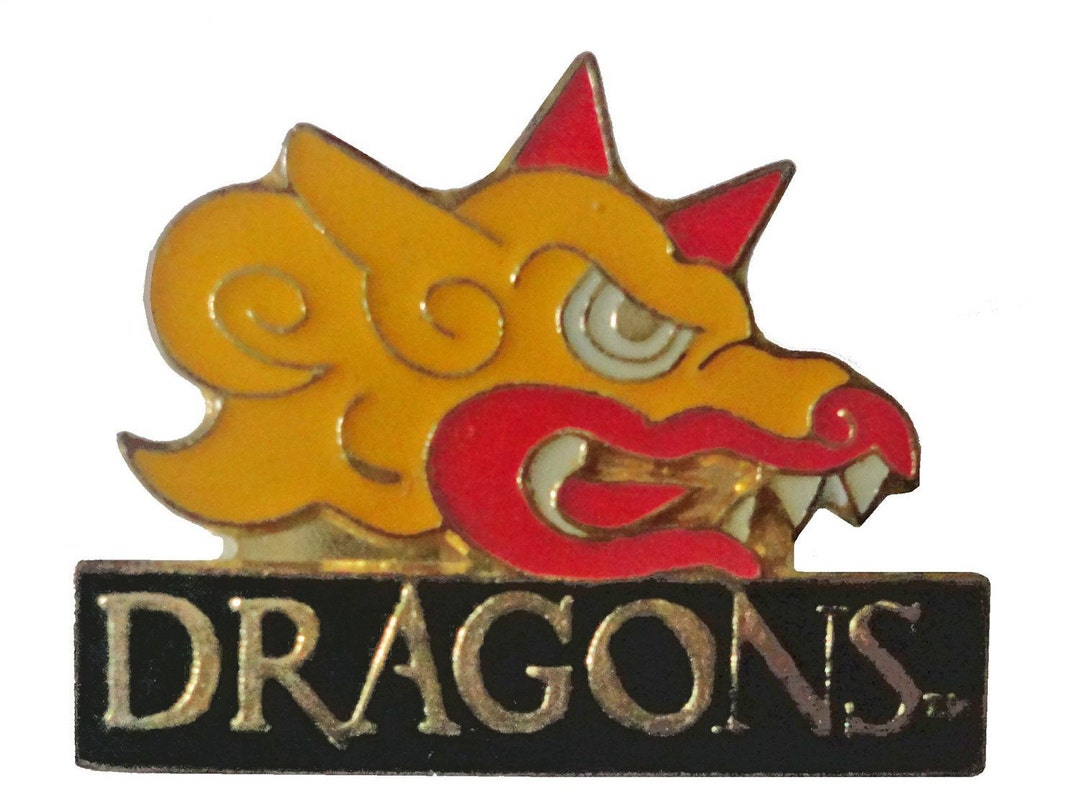 DRAGONS Vintage Enamel Pin Lapel Badge Pinback - Etsy