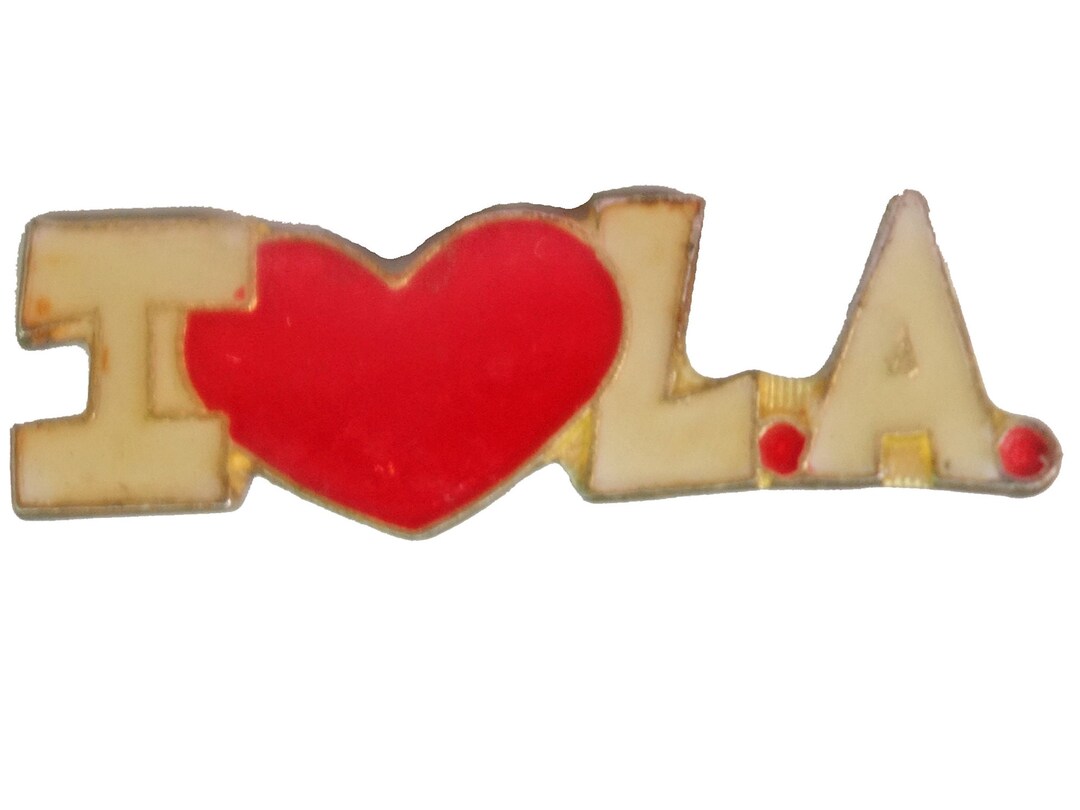 I Love LOS ANGELES CALIFORNIA Vintage Enamel Pin Lapel Badge Heart ...