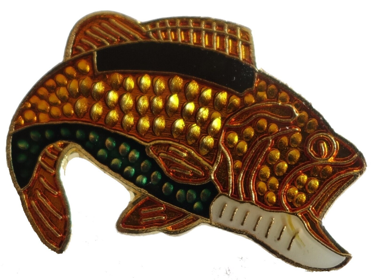 LARGEMOUTH BASS Fish Vintage Enamel Pin Lapel Badge Pinback - Etsy