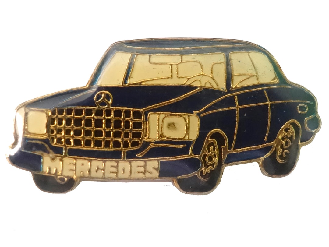 MERCEDES CAR Vintage Enamel Pin Lapel Badge Gift Advertising Pinback - Etsy
