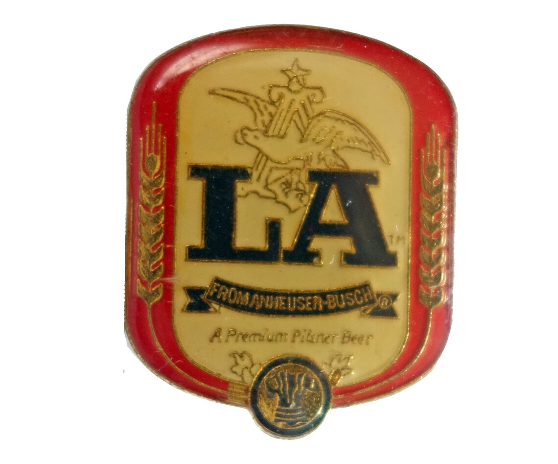 Anheuser Busch LA BEER Can Vintage Enamel Pin Lapel Badge | Etsy