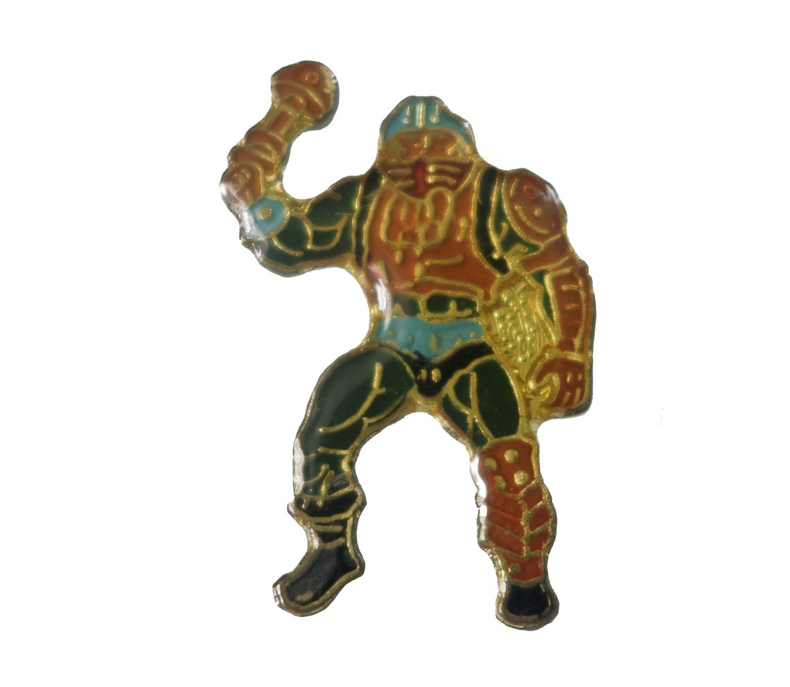 HE-MAN Man at Arms Vintage Enamel Pin Lapel Badge Comic Book Morning ...