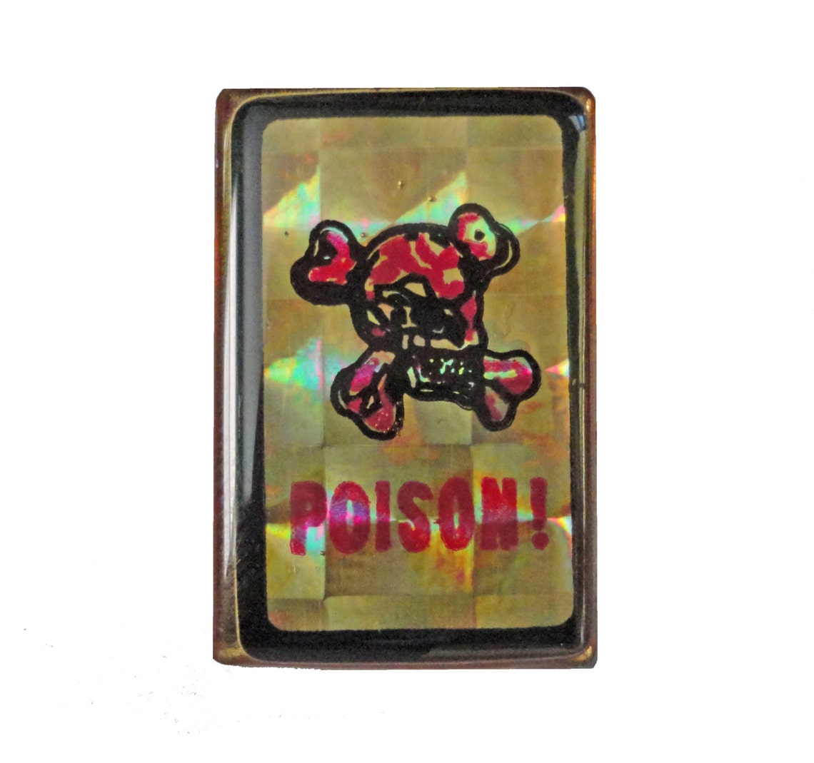 Poison! Control SKULL & CROSSBONES Vintage Enamel Pin Lapel Badge Gift ...