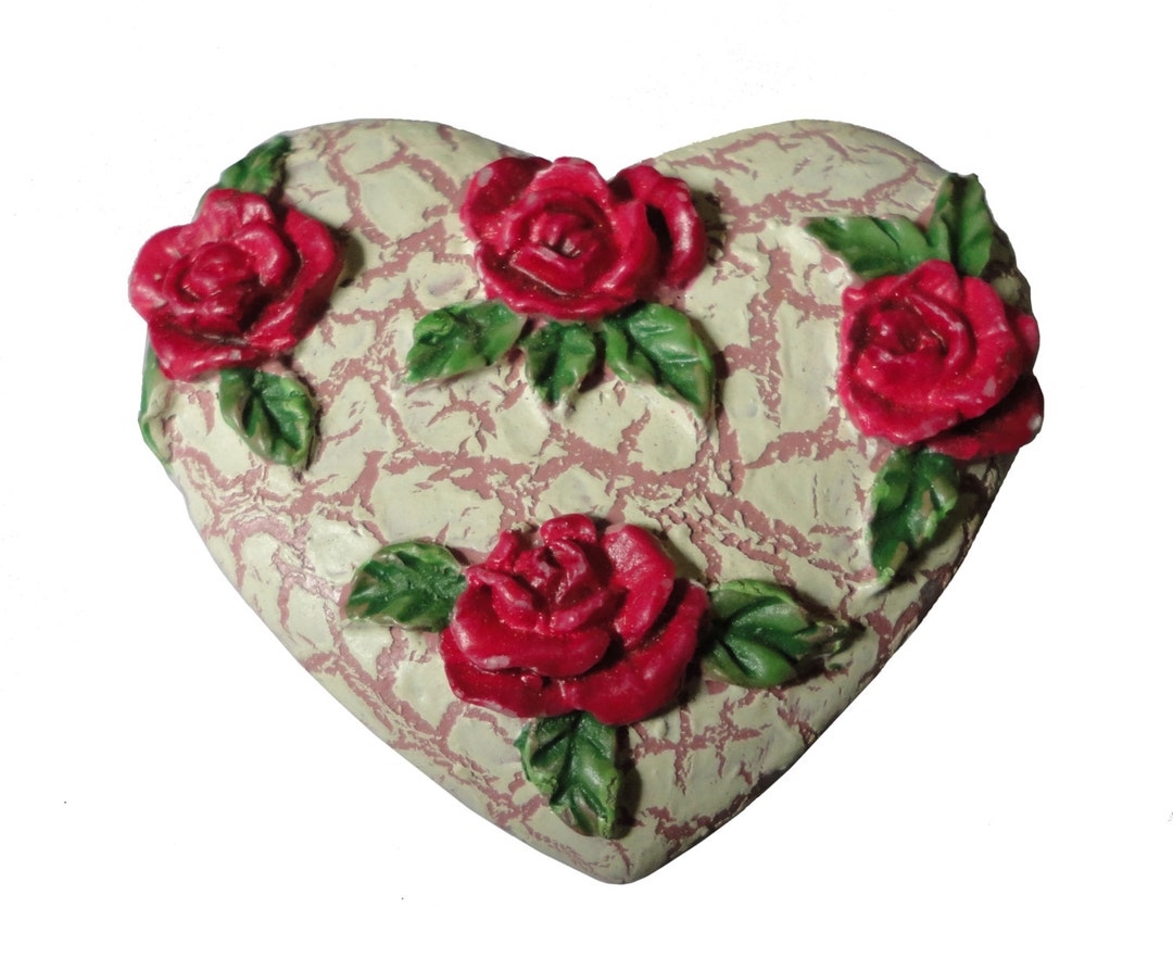 ROSES HEART Ceramic Vintage Enamel Pin Lapel Badge Pinback - Etsy