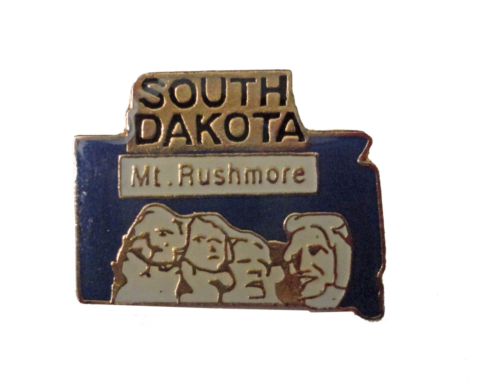 SOUTH DAKOTA State Vintage Enamel Pin Lapel Badge SD Mount Rushmore ...