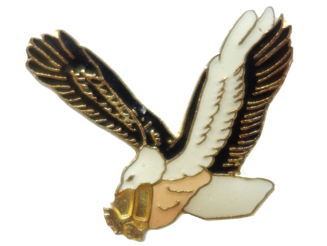 SOARING EAGLE Vintage Enamel Pin Badge Lapel Pinback - Etsy