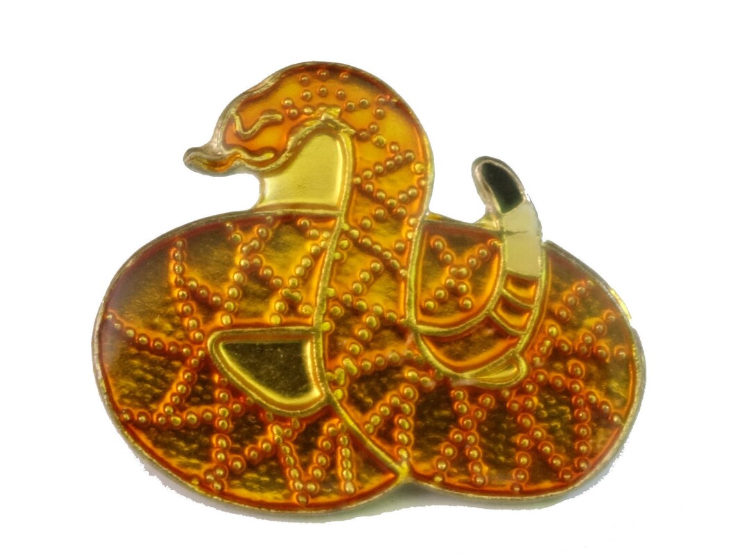 RATTLESNAKE Vintage Enamel Lapel Pin Snake Pinback - Etsy