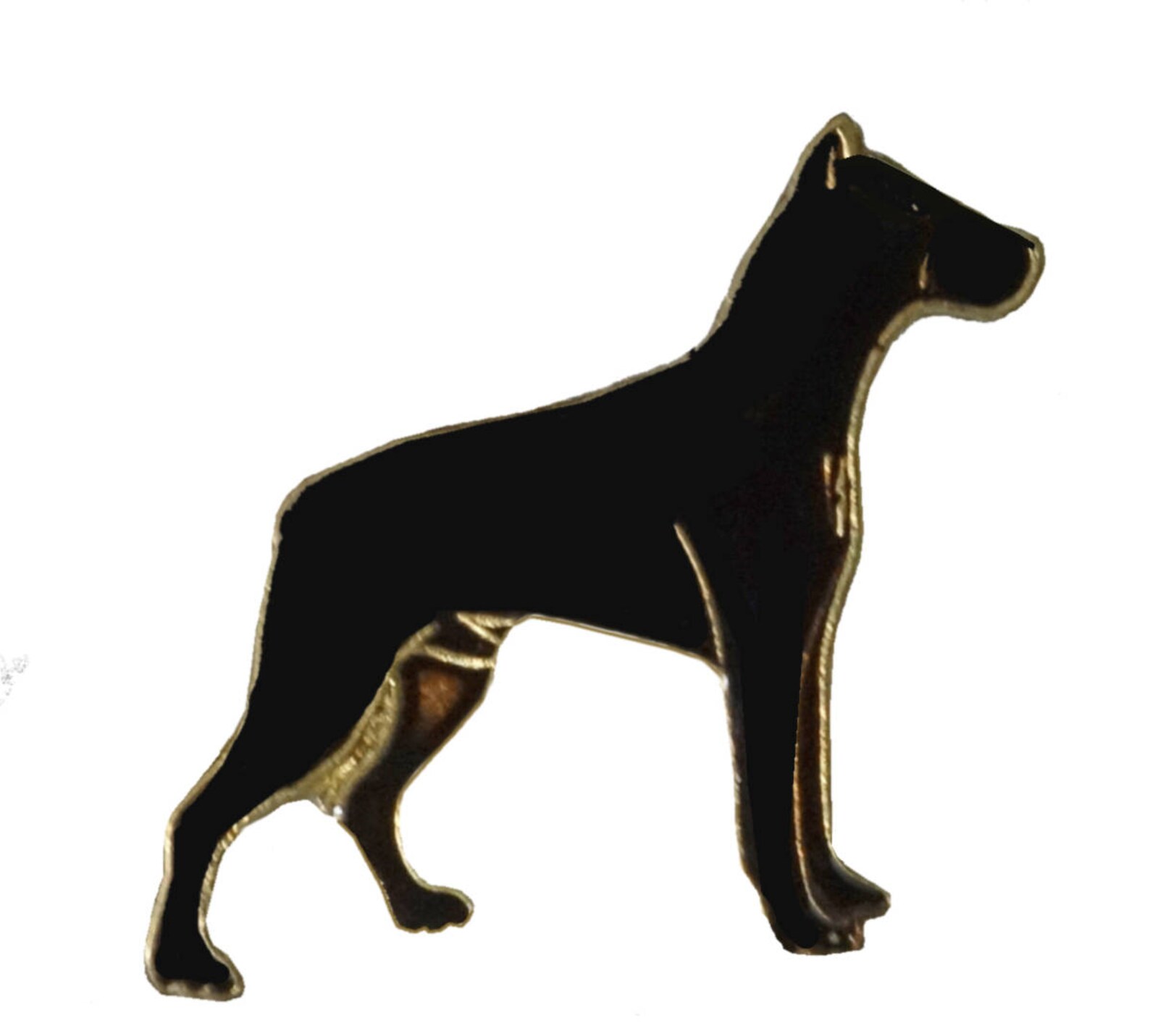 DOBERMAN PINSCHER vintage enamel pin lapel badge brooch gift | Etsy