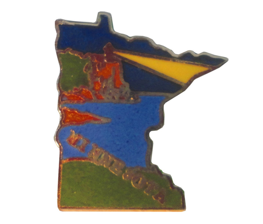 MINNESOTA STATE Vintage Enamel Pin Lapel Badge Gift Landscape - Etsy