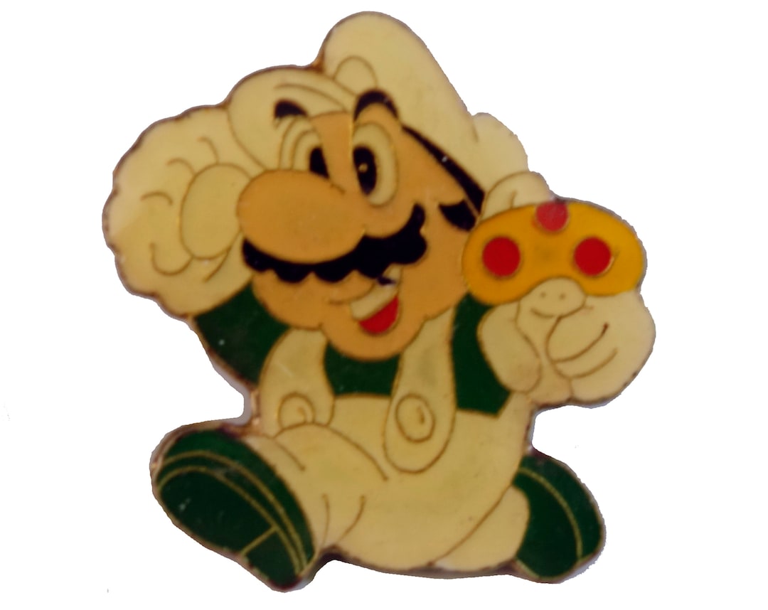 Luigi Mushroom NINTENDO Super Mario Bros Video Game Vintage Enamel Pin ...