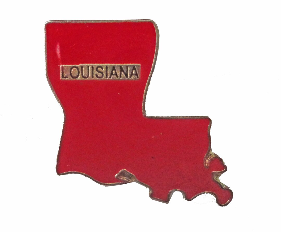 LOUISIANA Vintage Enamel Pin Lapel Badge Pinback - Etsy